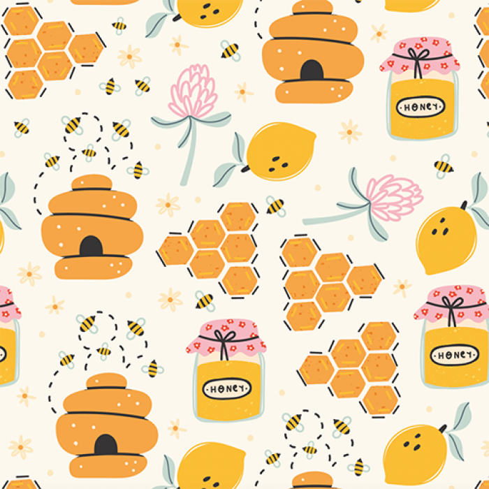 Honey Bee Pattern - Kids Spaces and Nursery - Patterns - Search Art