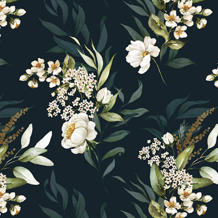 Majestic Dark Floral Pattern - Floral - Patterns - Search Art