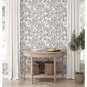 Leaves Pattern (B&W) - Patterns - Search Art